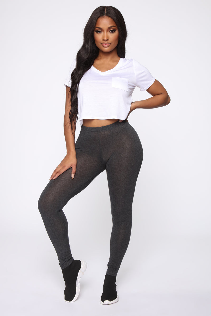 Kim Basic Legging - Charcoal | Fashion Nova, Leggings | Fashion Nova
