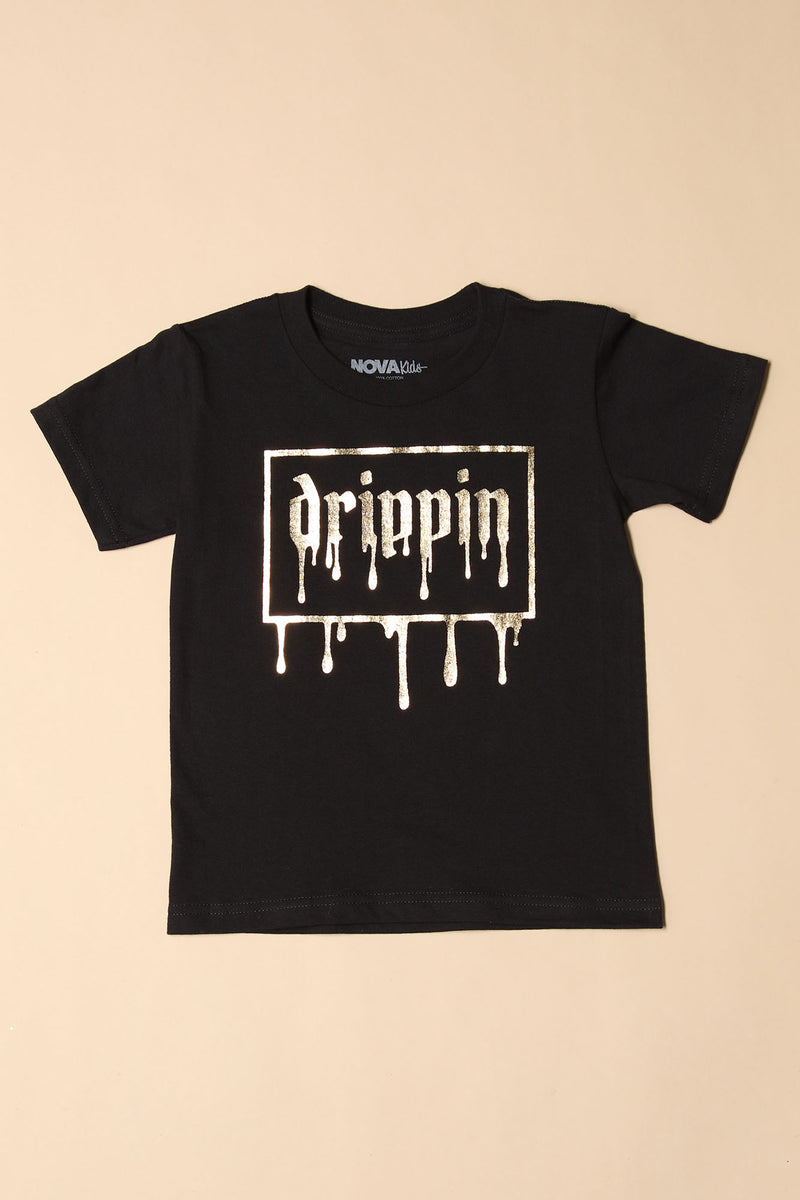 Mini Drippin' In Gold Short Sleeve Tee - Black | Fashion Nova, Kids ...