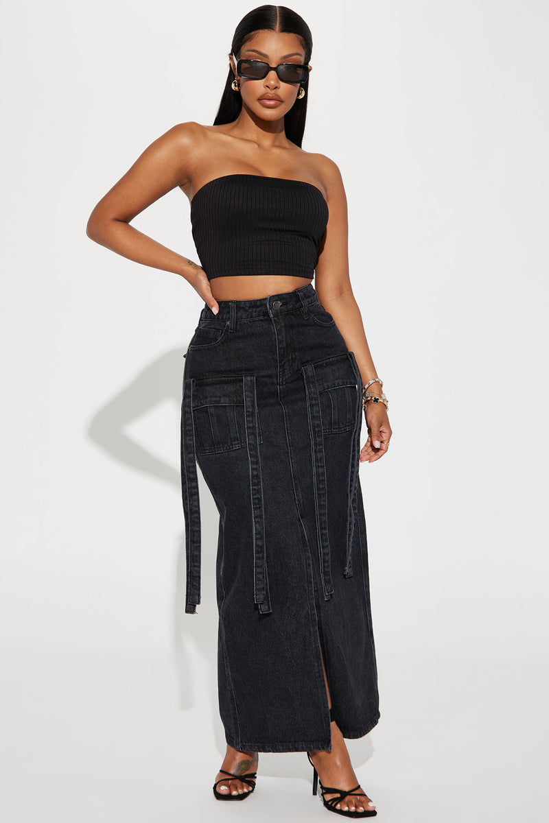Masha Double Lined Ribbed Tube Top - Black | Fashion Nova, Basic Tops ...