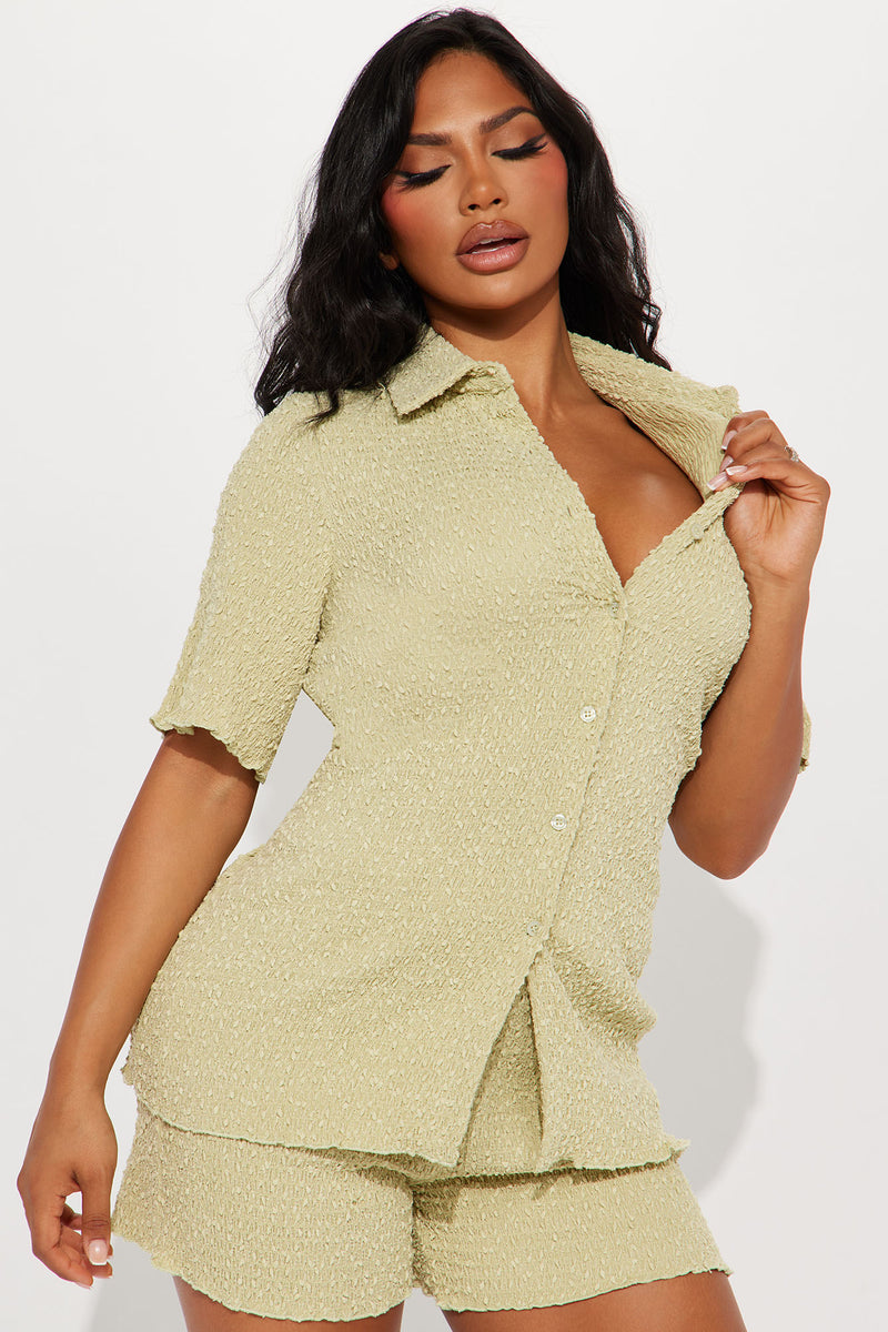 Astrid Textured Short Set - Green | Fashion Nova, Matching Sets | Fashion Nova