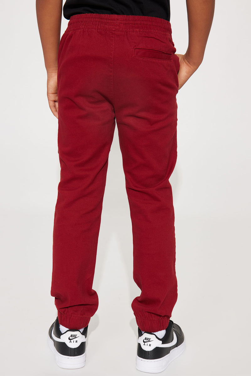 Mini Runner Up Twill Cargo Joggers - Red | Fashion Nova, Kids Pants ...