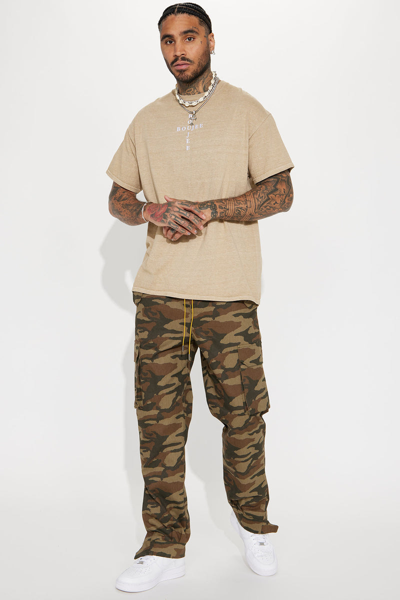 Boujee Squared Embroidered Short Sleeve Tee - Tan | Fashion Nova, Mens ...