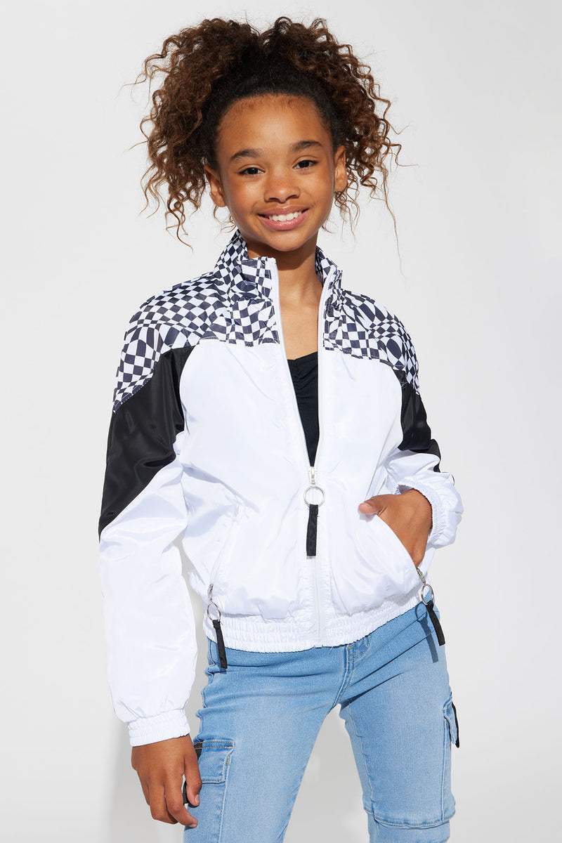 Mini Always Checking Windbreaker - Black/White | Fashion Nova, Kids ...