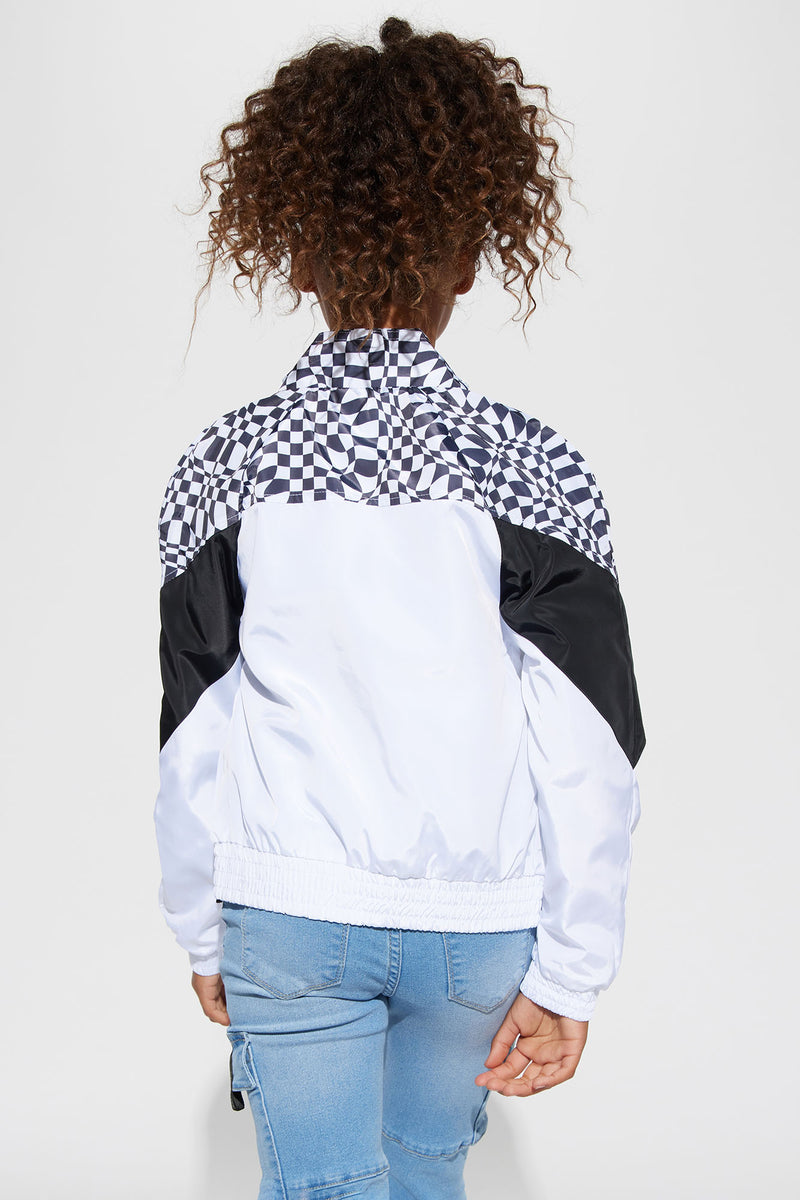 Mini Always Checking Windbreaker - Black/White | Fashion Nova, Kids ...
