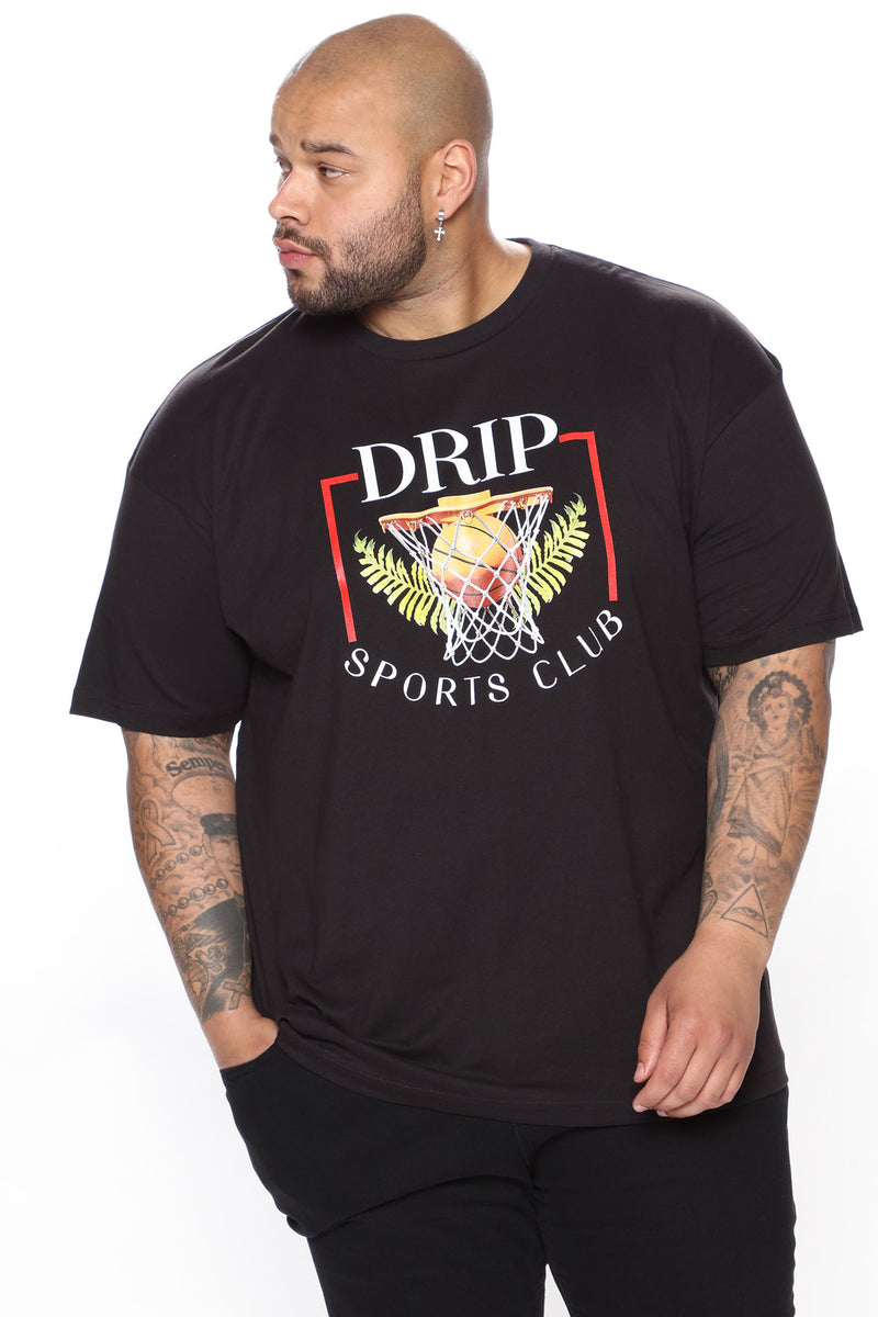 Drip Sports Club Short Sleeve Tee - Black | Fashion Nova, Mens Graphic ...