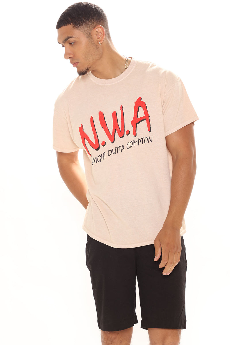 NWA Pigment Wash Short Sleeve Tee - Sand | Fashion Nova, Mens Graphic ...