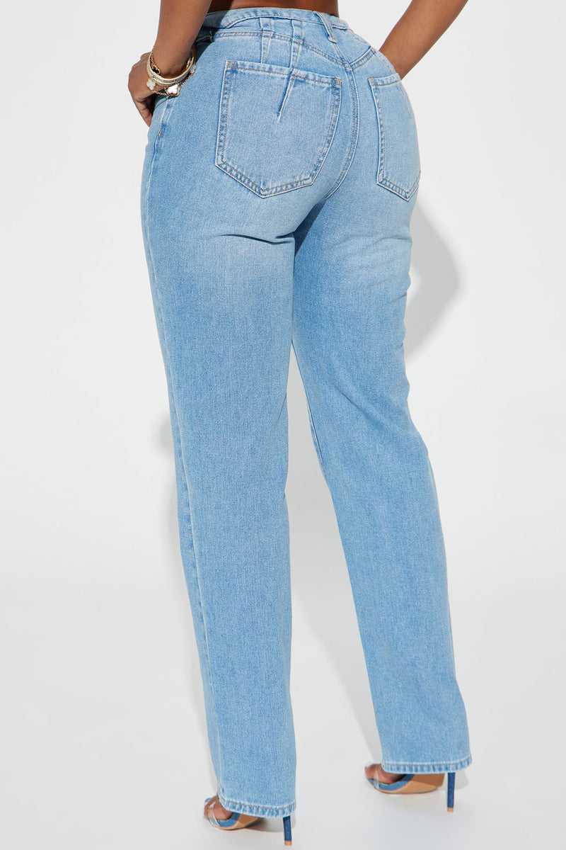 Make Way Non Stretch Straight Leg Jean - Medium Wash | Fashion Nova ...