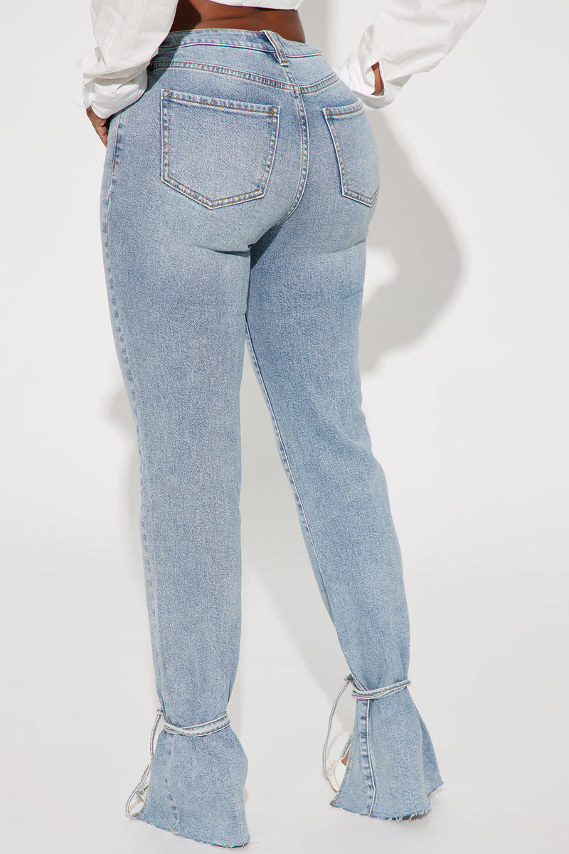 All Tied Up Straight Leg Jeans - Medium Wash | Fashion Nova, Jeans ...