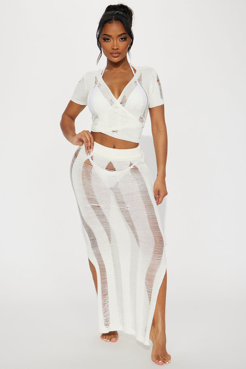 Stroll By The Beach 2 Piece Cover Up Set - White | Fashion Nova, Swimwear | Fashion Nova