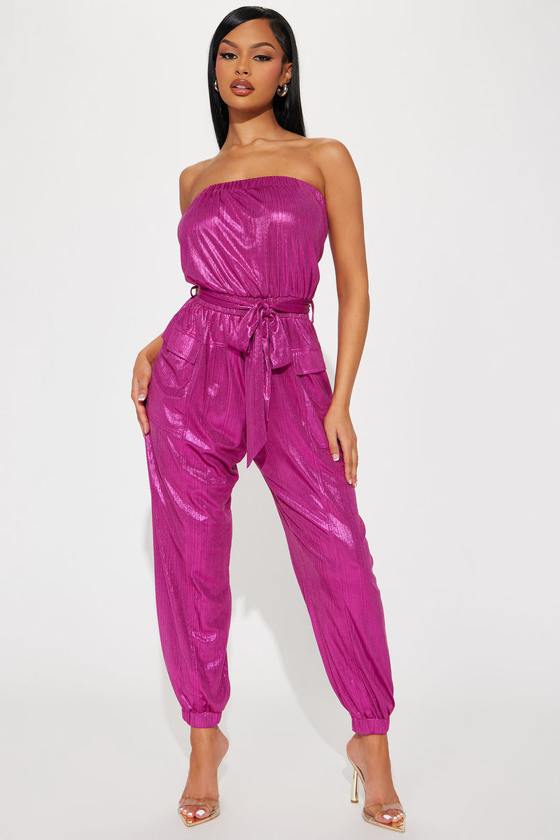 Maya Metallic Jumpsuit - Pink | Fashion Nova, Jumpsuits | Fashion Nova