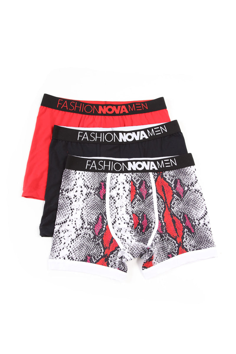 FN Snake Skin V2 Boxer Brief 3 Pack - Grey/combo | Fashion Nova, Mens ...