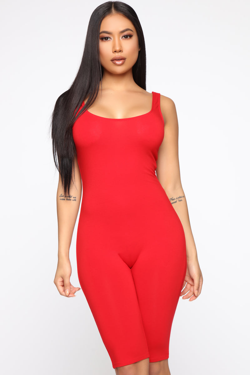 To Be Expected Biker Romper - Red | Fashion Nova, Rompers | Fashion Nova