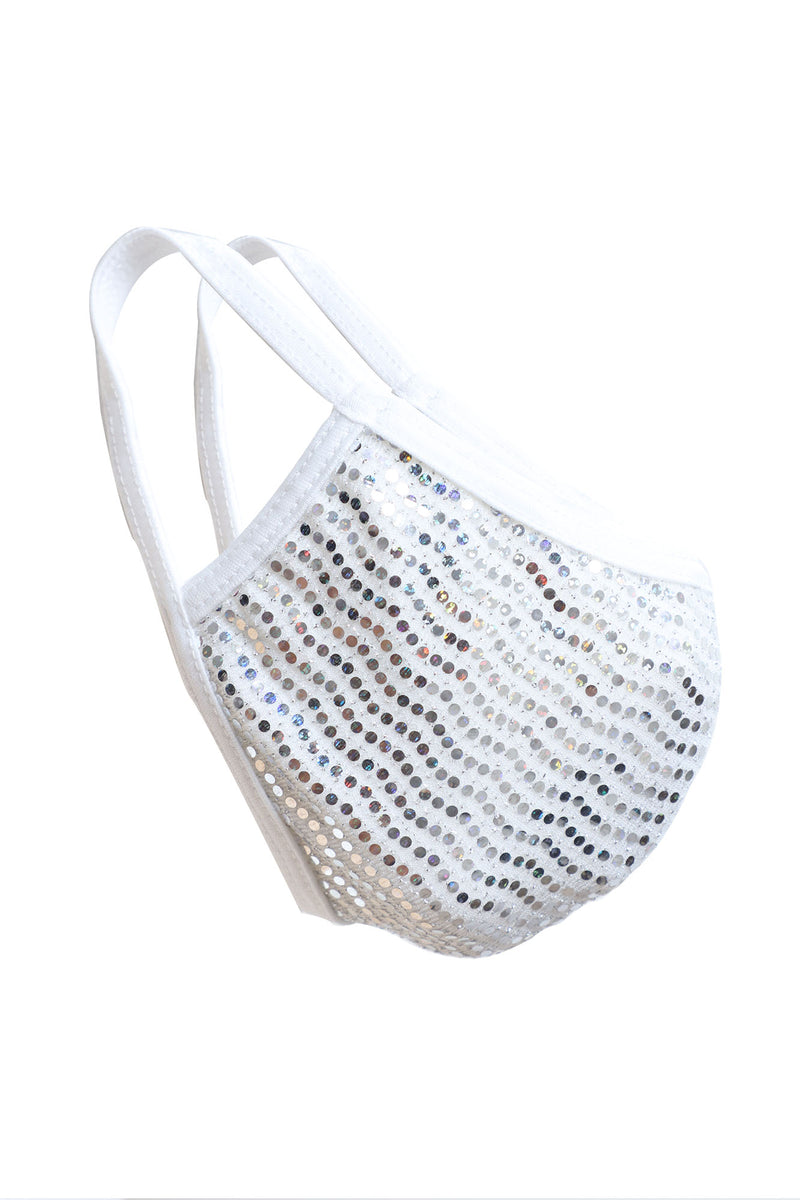 Sequin Face Mask - White | Fashion Nova, Facemasks | Fashion Nova