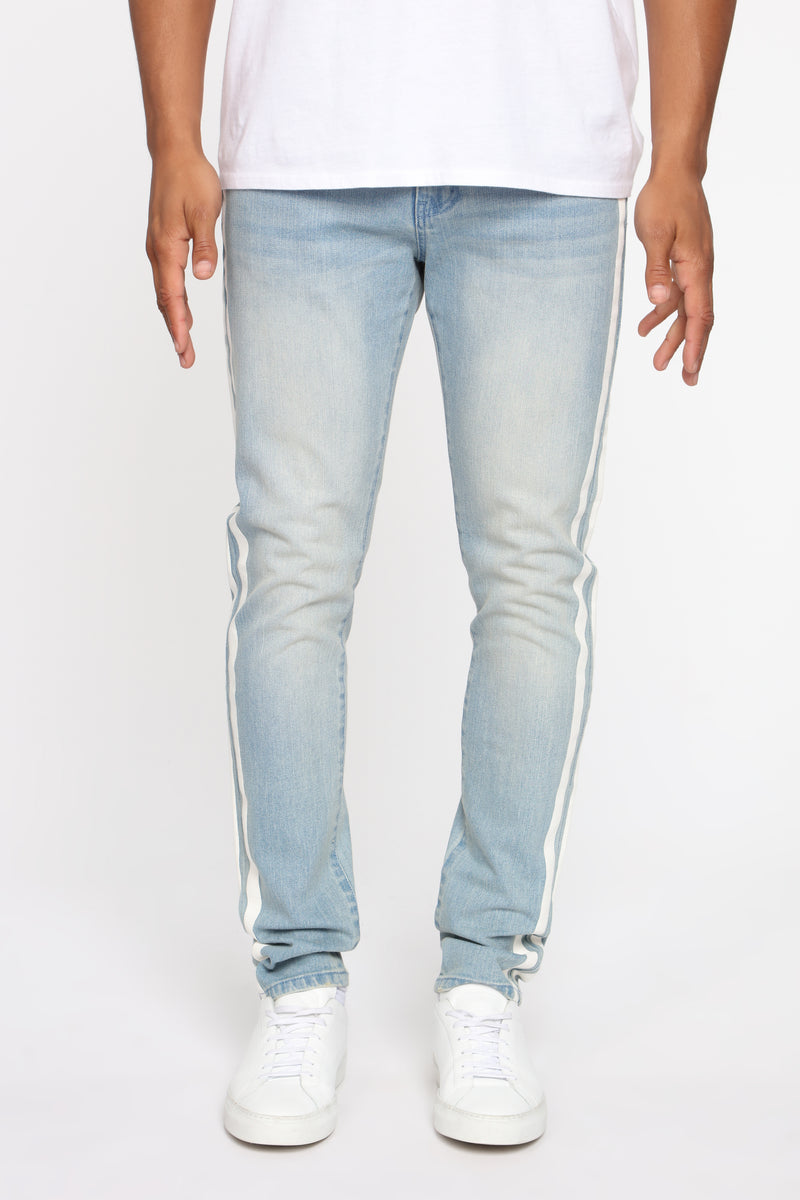Arthur Side Striped Skinny Jean - Light Wash | Fashion Nova, Mens Jeans ...