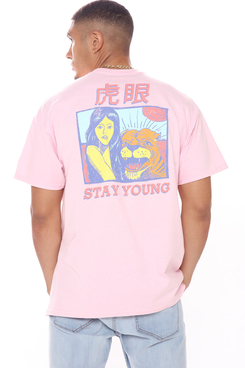 Stay Young Short Sleeve Tee - Peach | Fashion Nova, Mens Graphic Tees ...