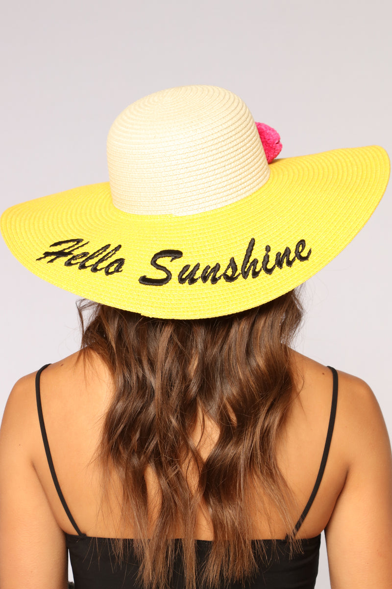 Hello There Sunshine Sun Hat - Yellow/Combo | Fashion Nova, Accessories ...