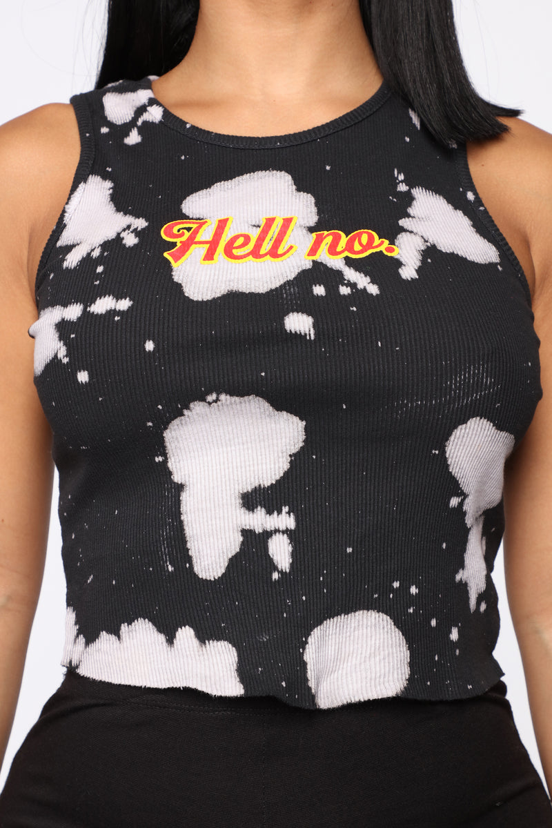 Hell No Tank Top - Black/Combo | Fashion Nova, Screens Tops and Bottoms ...