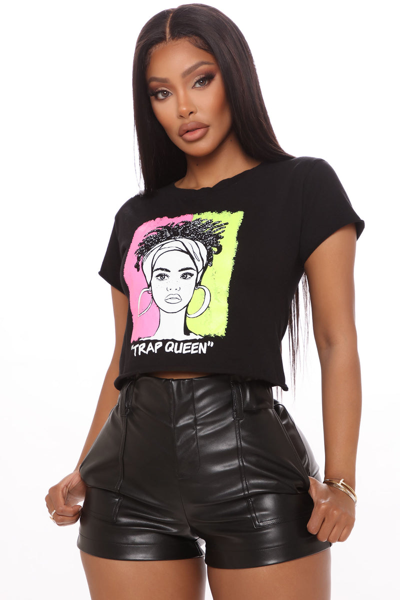 She's A Trap Queen Top - Black | Fashion Nova, Screens Tops and Bottoms ...