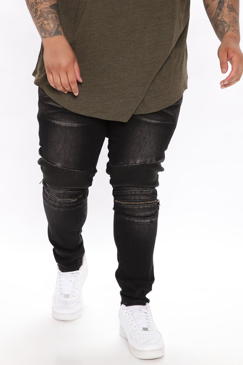 Mayhem Moto Skinny Jean - Black Wash | Fashion Nova, Mens Jeans ...