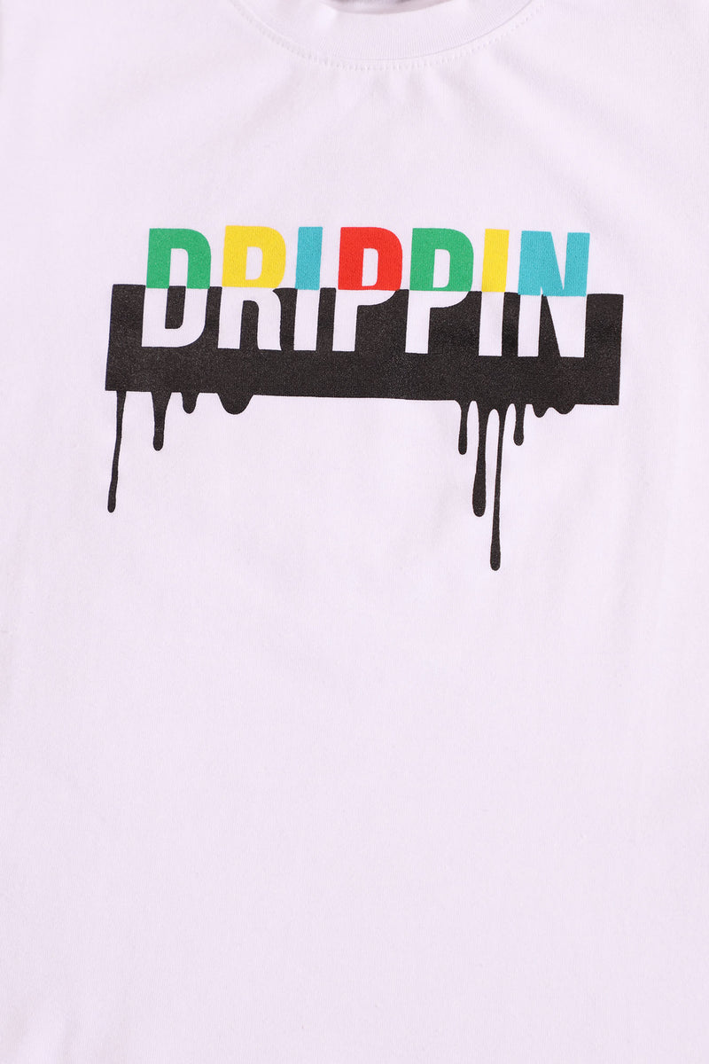 Mini Drippin Short Sleeve Tee - White | Fashion Nova, Kids Tops & T ...