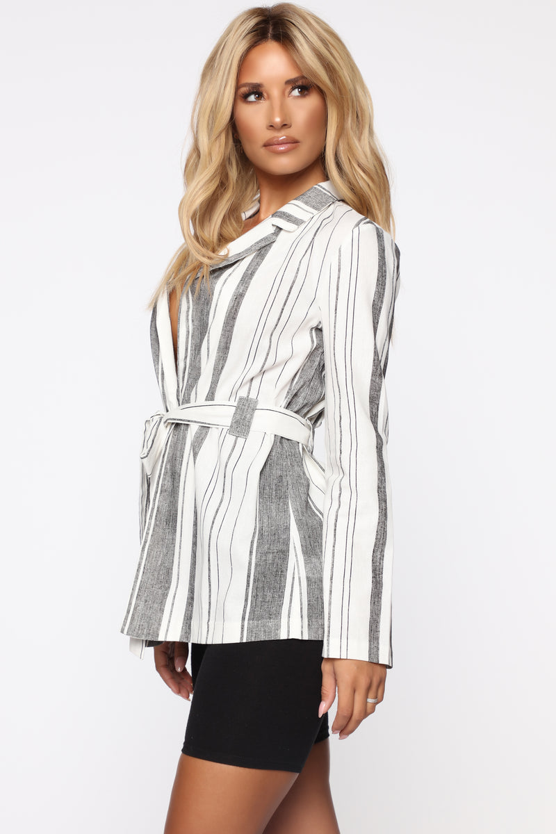 Sitting Pretty Blazer - White/Black | Fashion Nova, Jackets & Coats ...