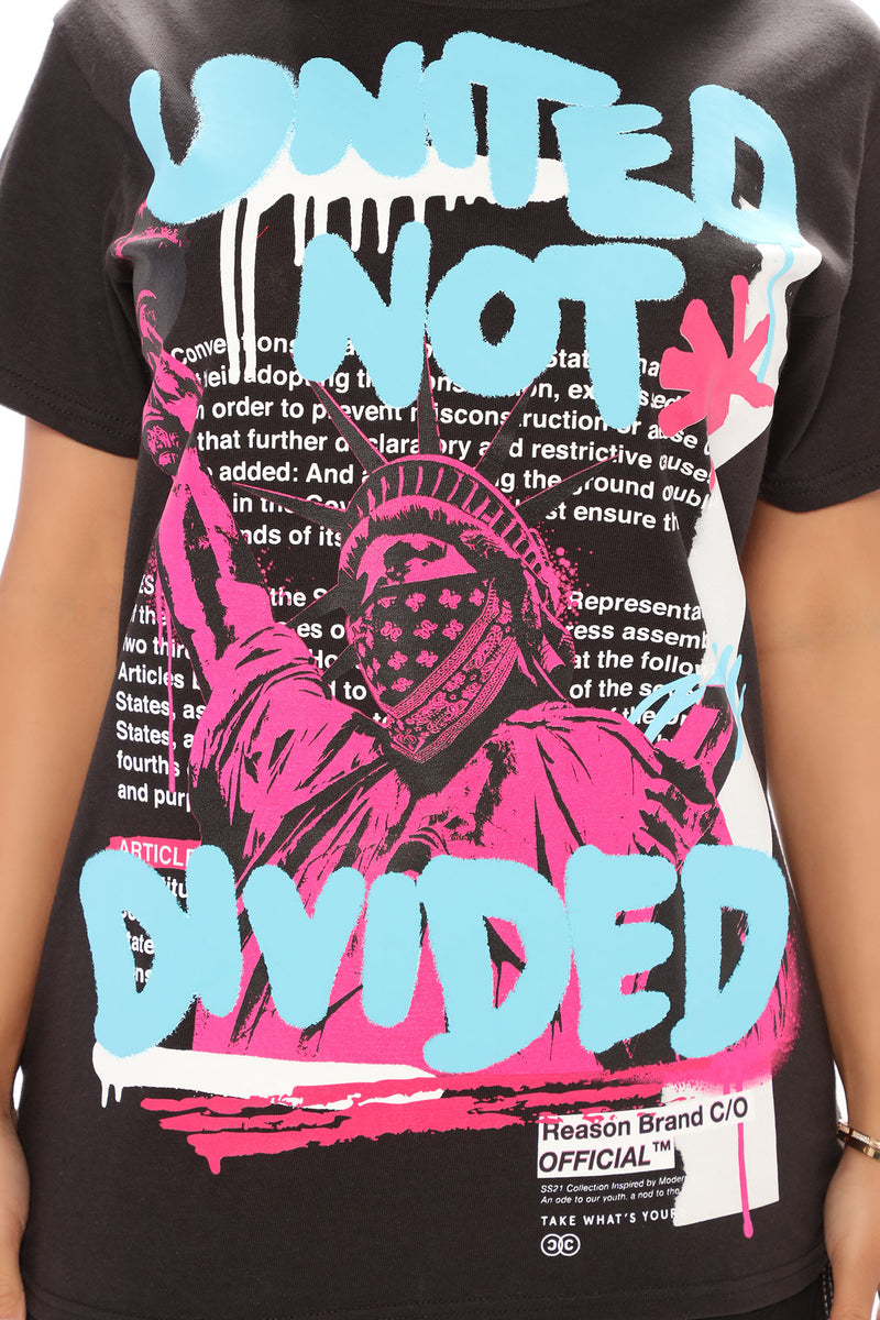 United Not Divided Tee - Black | Fashion Nova, Screens Tops and Bottoms ...