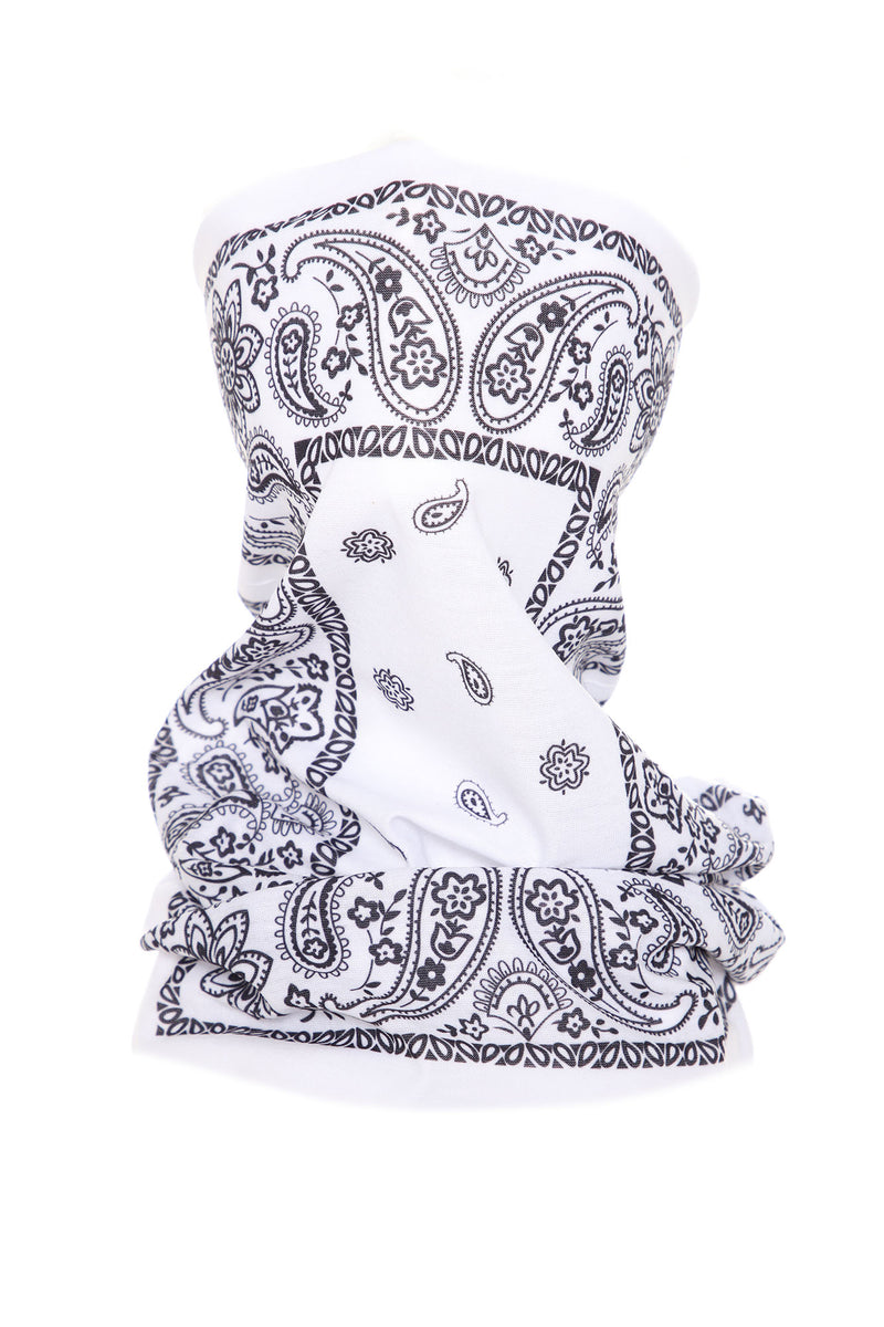 Bandana Sleeve Face Mask - White | Fashion Nova, Facemasks | Fashion Nova