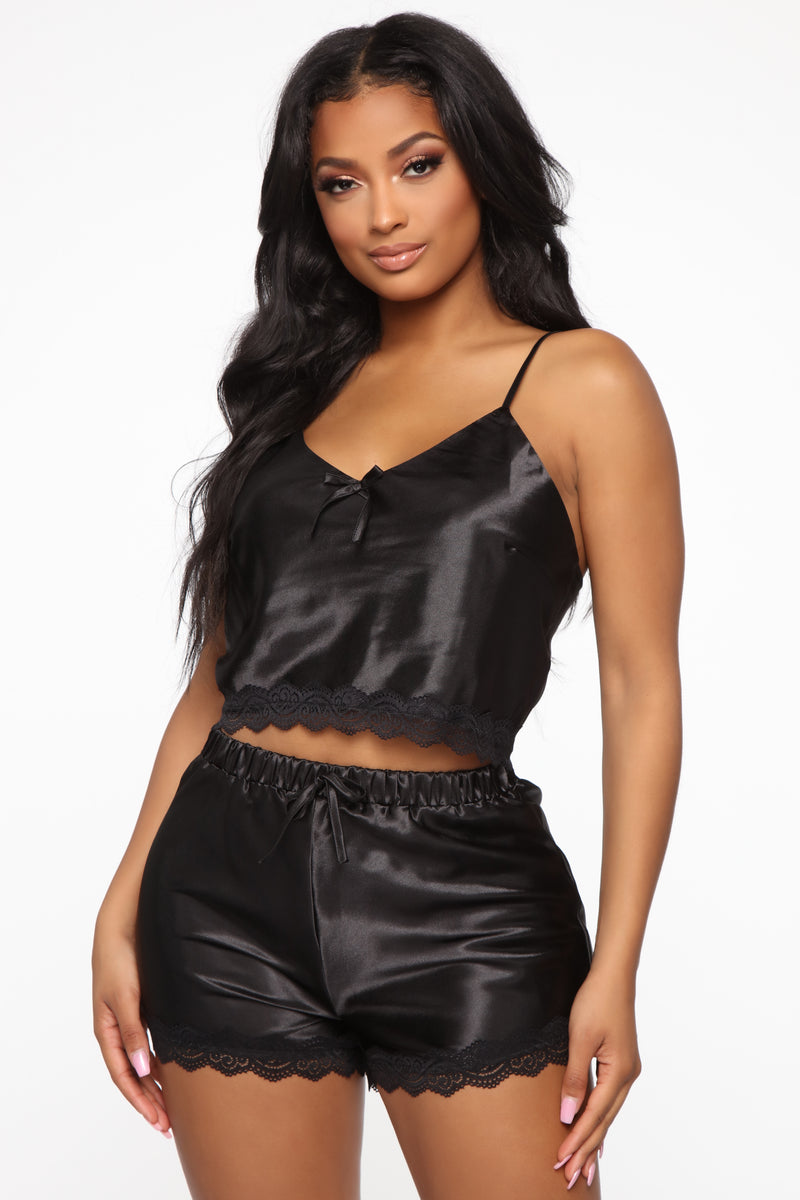 Bed Peace 2 Piece PJ Set - Black | Fashion Nova, Lingerie & Sleepwear ...