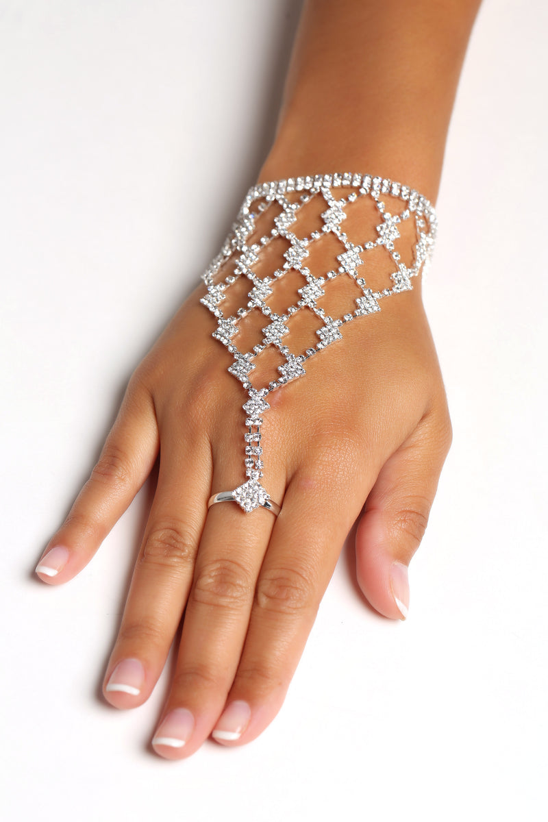 Sandra Rhinestone Hand Chain - Silver | Fashion Nova, Jewelry | Fashion ...