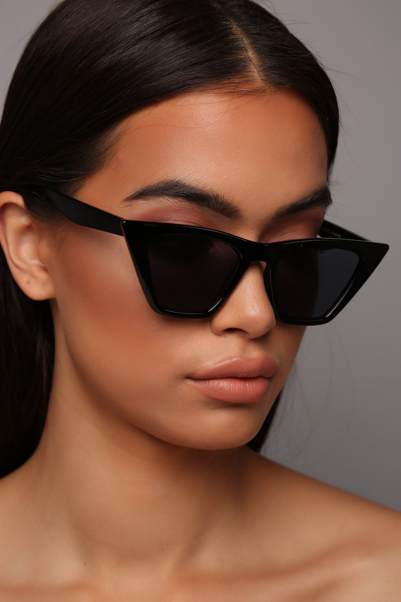 Sharp Attitude Sunglasses - Black | Fashion Nova, Sunglasses | Fashion Nova