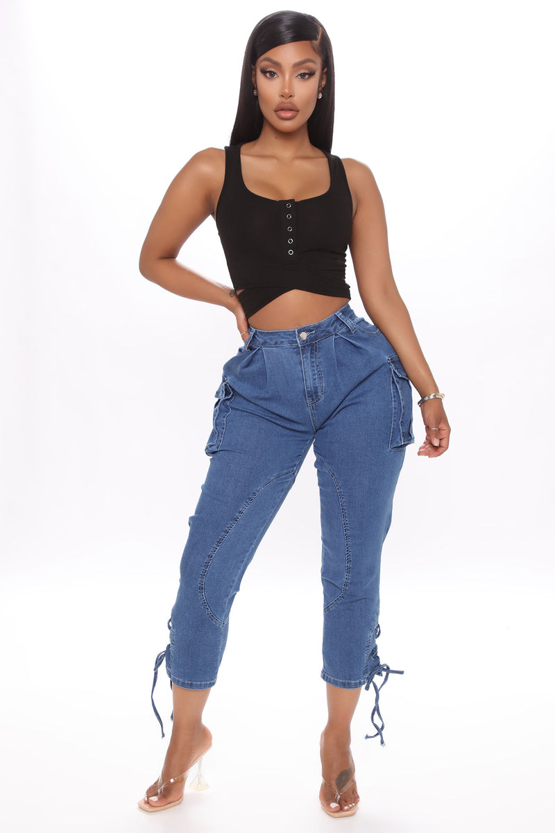 Tia Wrap Tank Top - Black | Fashion Nova, Knit Tops | Fashion Nova
