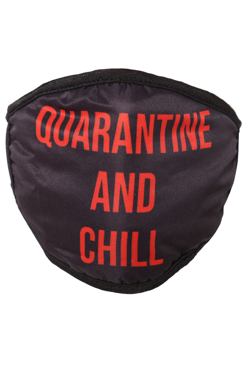 Quarantine And Chill Face Mask - Black/Red | Fashion Nova, Facemasks ...