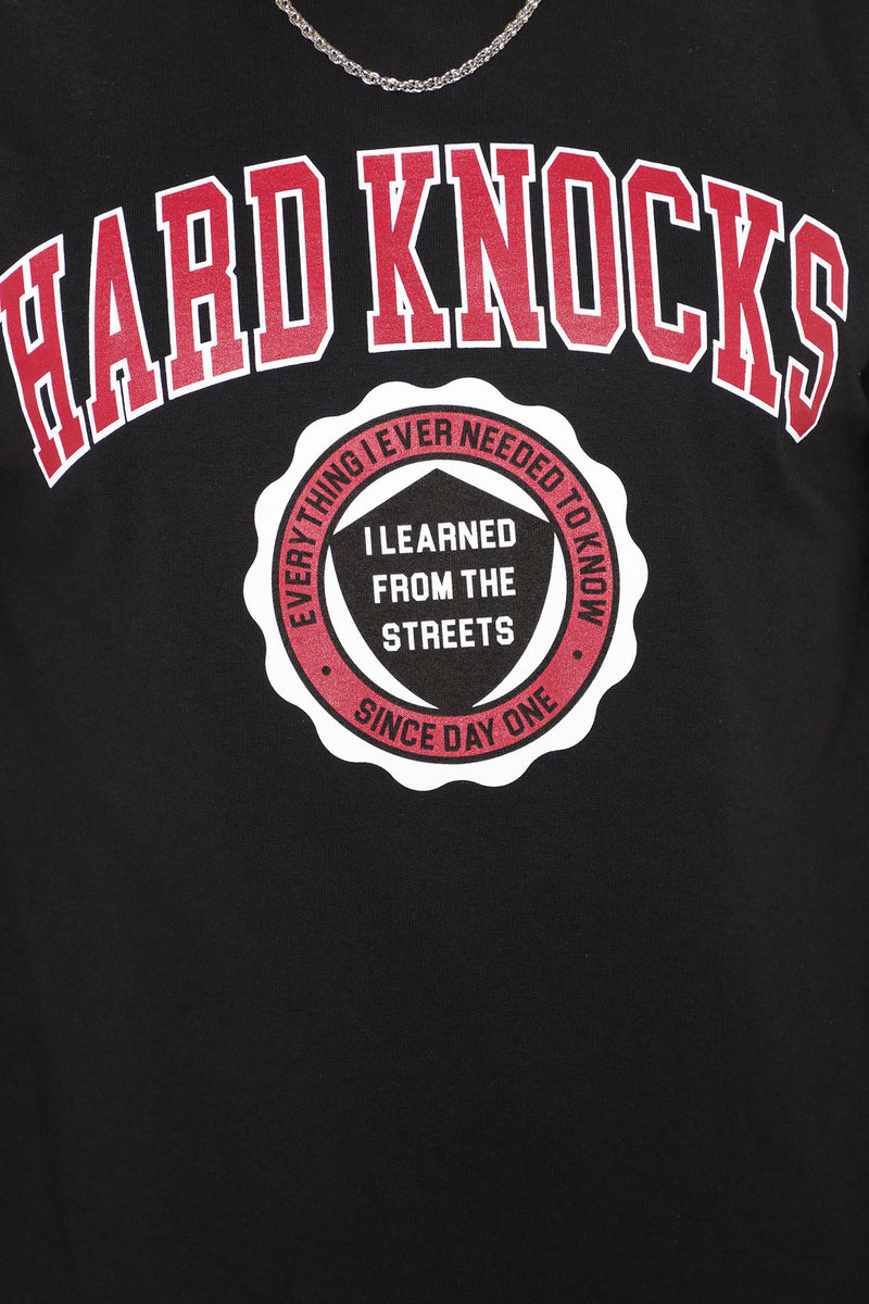 Hard Knocks Short Sleeve Tee - Black | Fashion Nova, Mens Graphic Tees ...