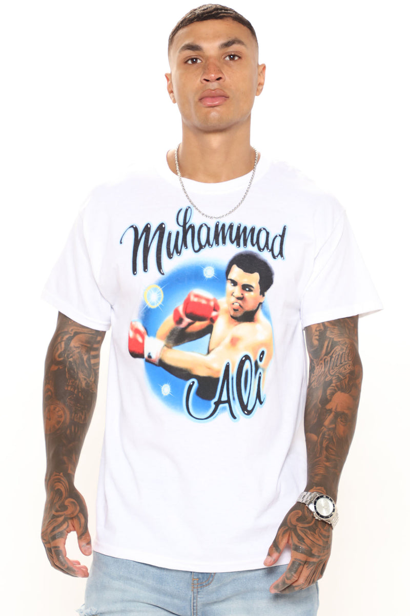 Muhammad Ali Boxing Short Sleeve Tee - White | Fashion Nova, Mens ...