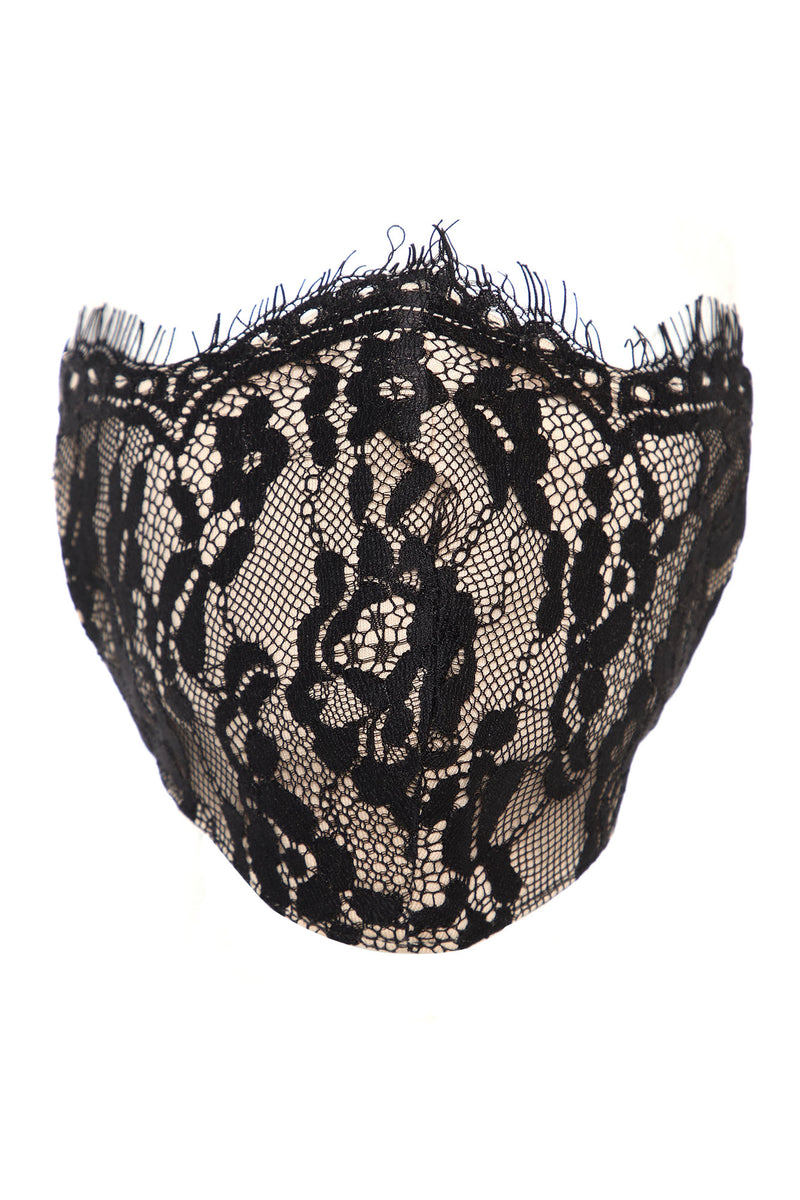 Lace Face Mask - Black | Fashion Nova, Facemasks | Fashion Nova