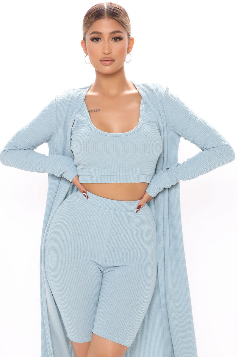 Sunday Blessings Biker Short Matching Set - Light Blue | Fashion Nova ...