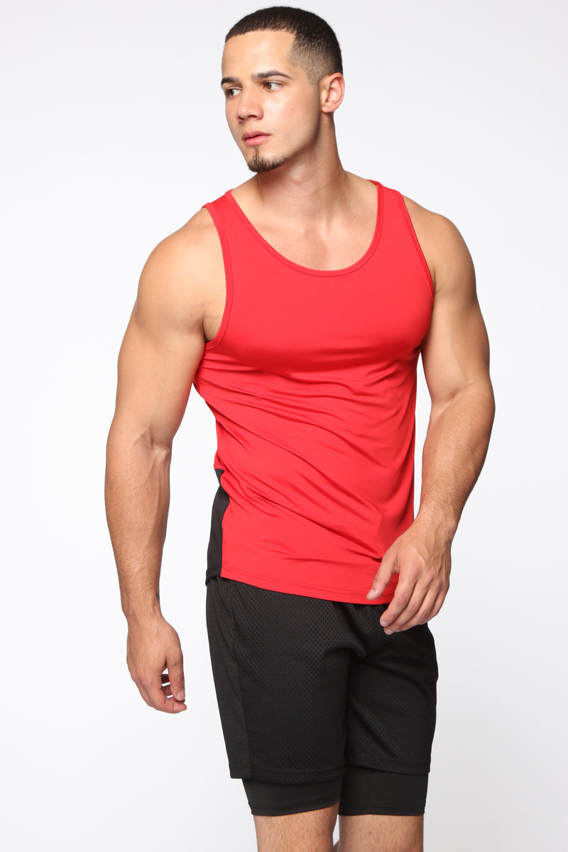 Pumped Up Tank - Red/Black | Fashion Nova, Mens Tees & Tanks | Fashion Nova