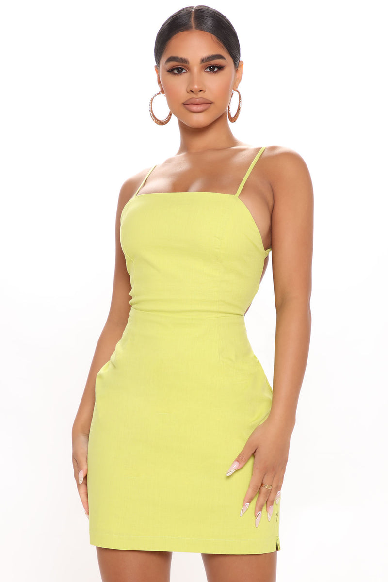 Lizzy Linen Mini Dress - Lime | Fashion Nova, Dresses | Fashion Nova