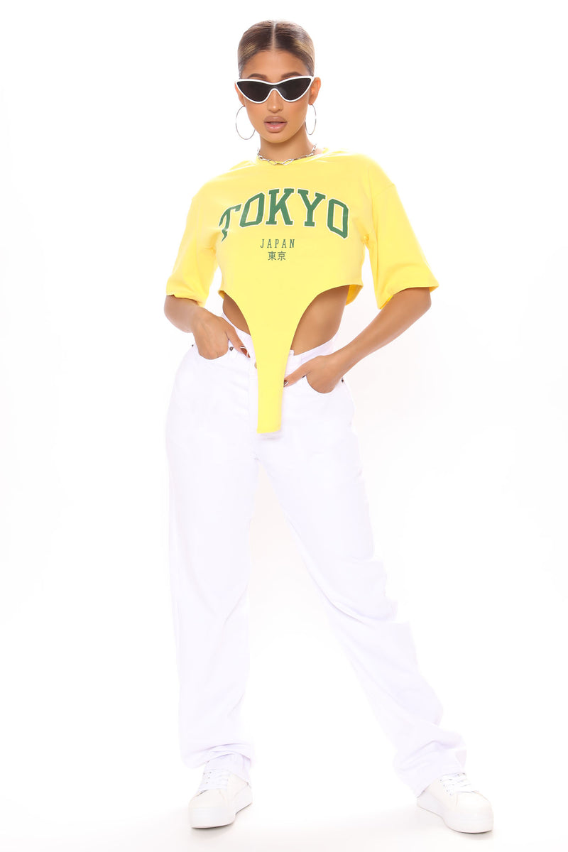 Tokyo Asymmetrical Top - Yellow | Fashion Nova, Screens Tops and ...
