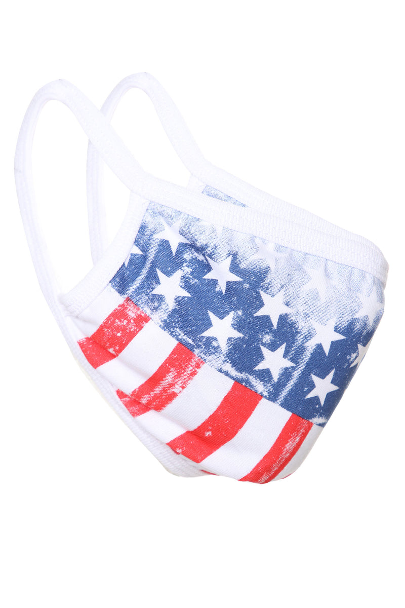 Washed American Flag Face Mask - White/combo | Fashion Nova, Facemasks ...