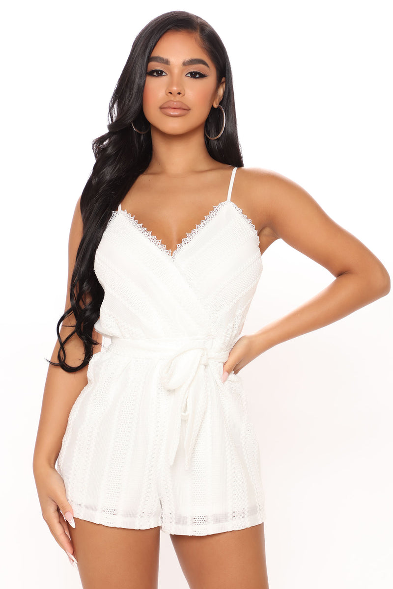 Kayla Lace Romper - Ivory | Fashion Nova, Rompers | Fashion Nova