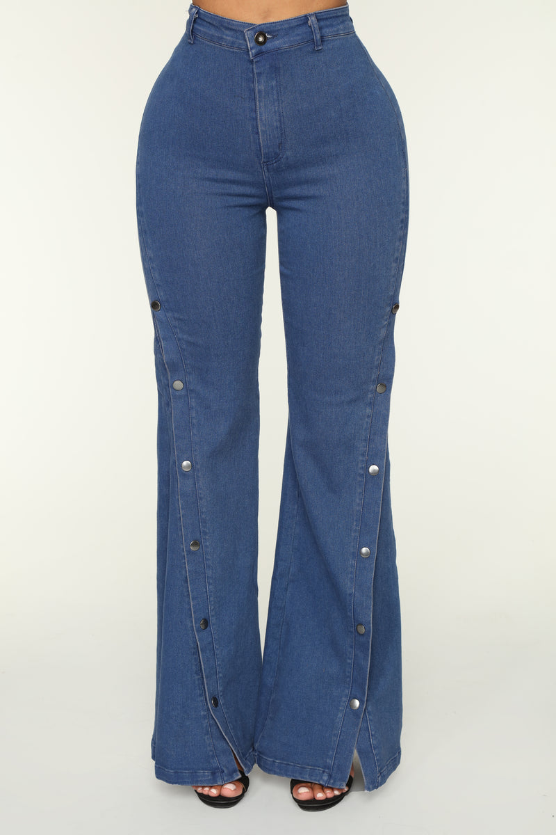 Snap Ya Fingers Snap Button Jeans - Dark Denim | Fashion Nova, Jeans ...