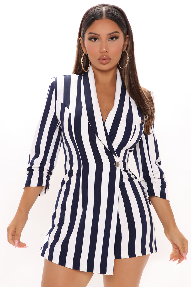 Nautical Business Romper - Navy/combo | Fashion Nova, Rompers | Fashion ...