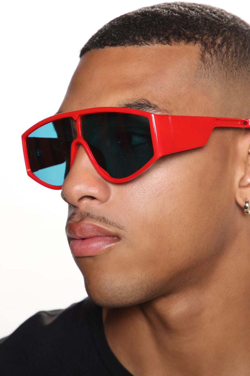 Seeing Red Sunglasses - Red | Fashion Nova, Mens Sunglasses | Fashion Nova