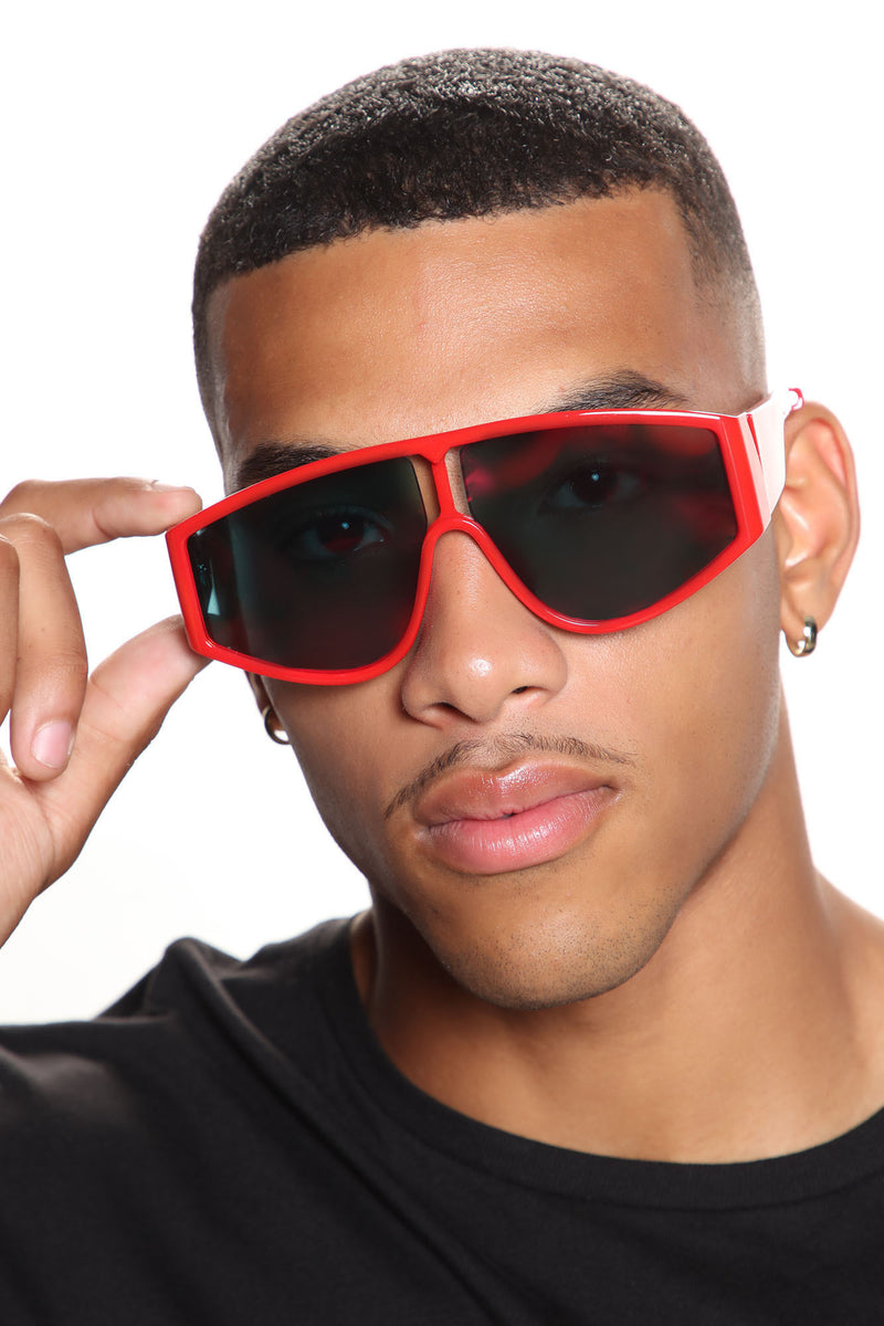 Seeing Red Sunglasses - Red | Fashion Nova, Mens Sunglasses | Fashion Nova