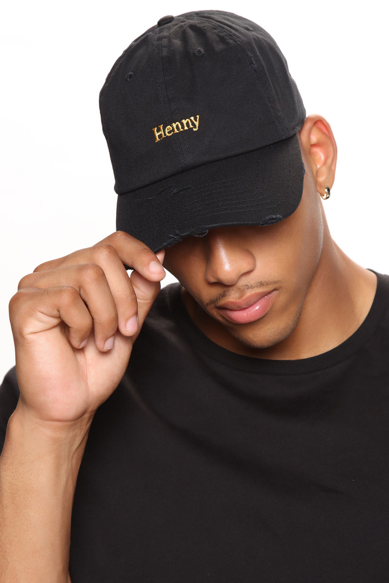 Pour The Henny Distressed Dad Hat - Black/Gold | Fashion Nova, Mens ...