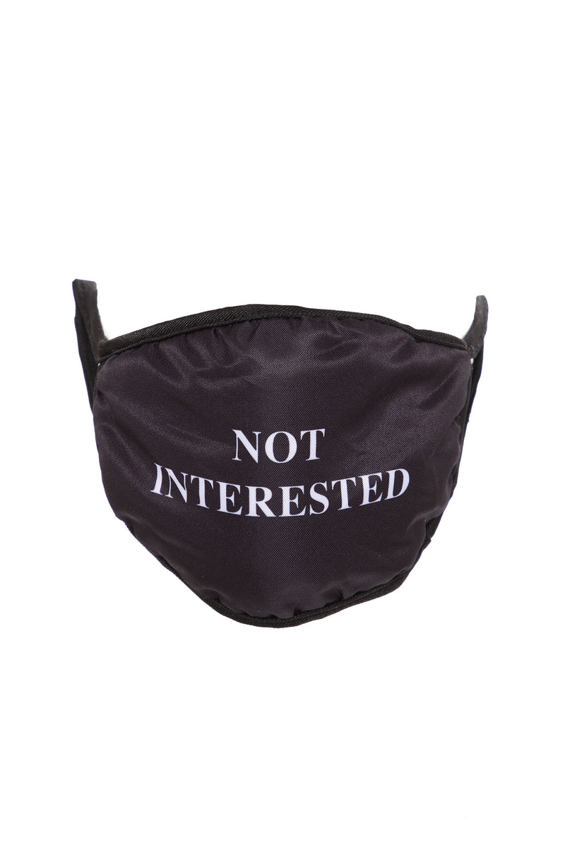 Not Interested Face Mask - Black/White | Fashion Nova, Facemasks ...