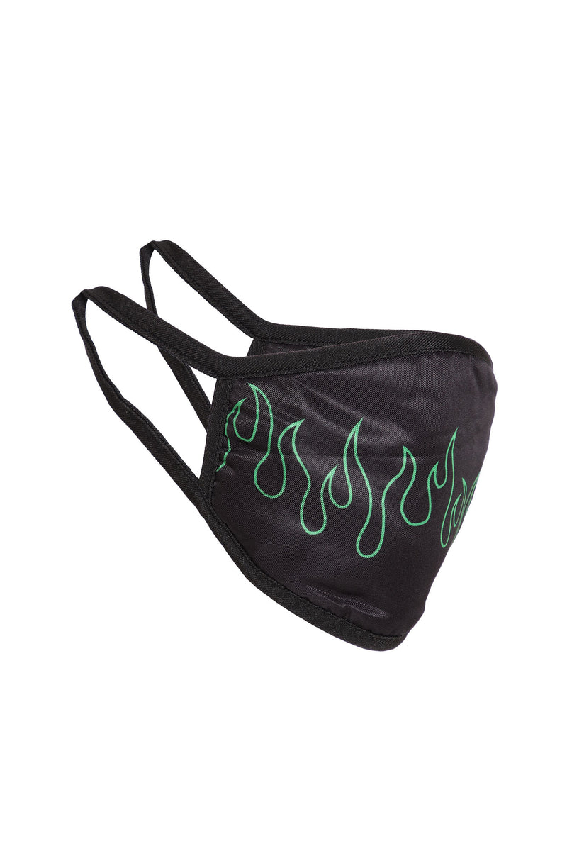 Dark Flames Face Mask - Black/Green | Fashion Nova, Facemasks | Fashion ...