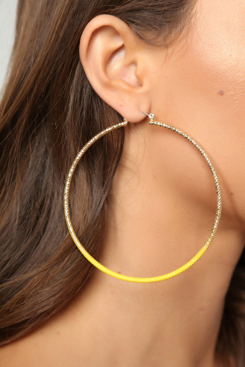 Dipped Down Low Hoops - Yellow | Fashion Nova, Jewelry | Fashion Nova