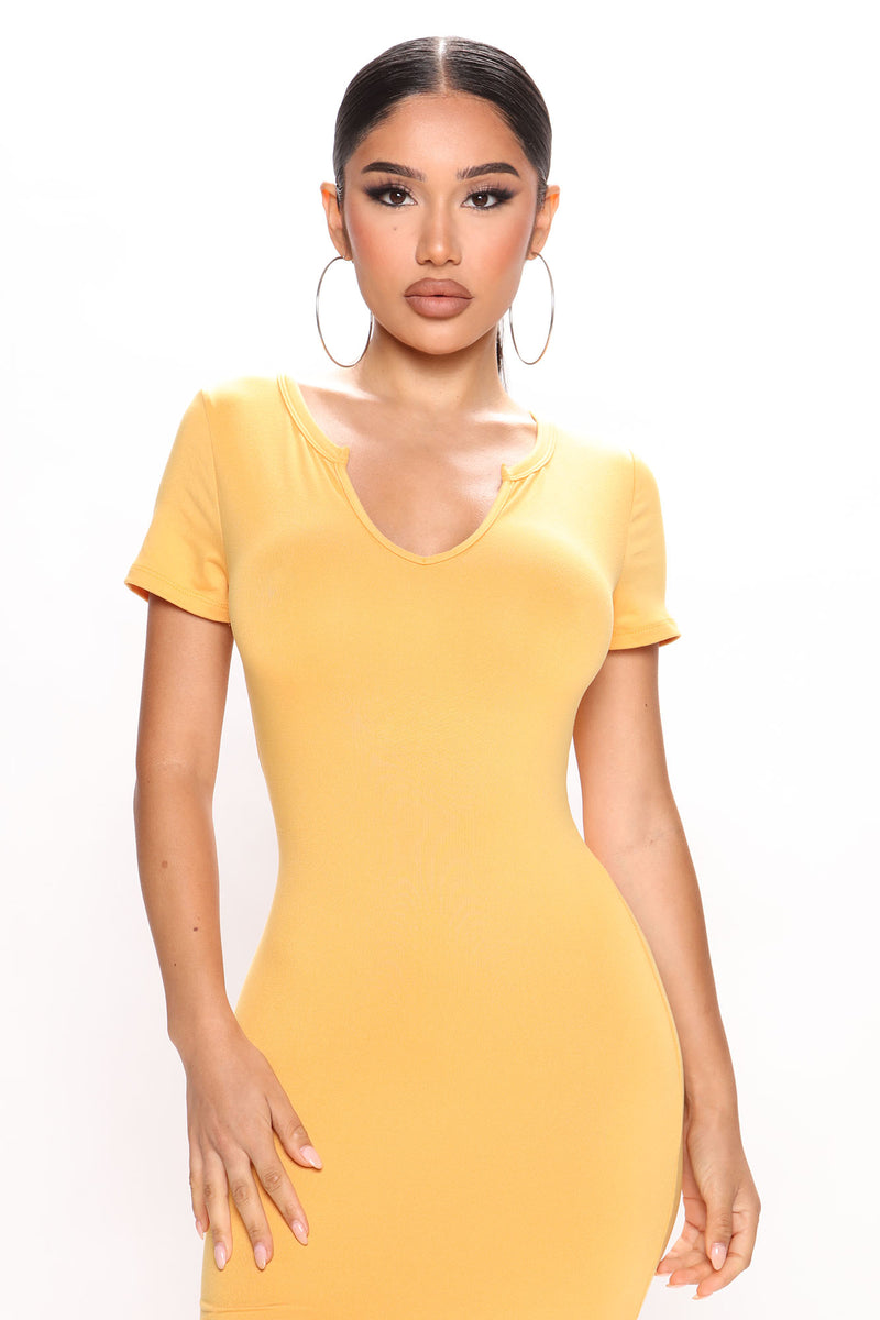 Harper Midi Dress Yellow Fashion Nova Dresses Fashion Nova